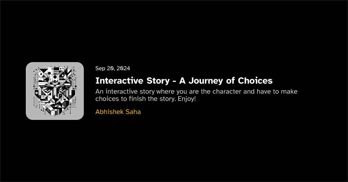 Interactive Story - A Journey of Choices | Little Things